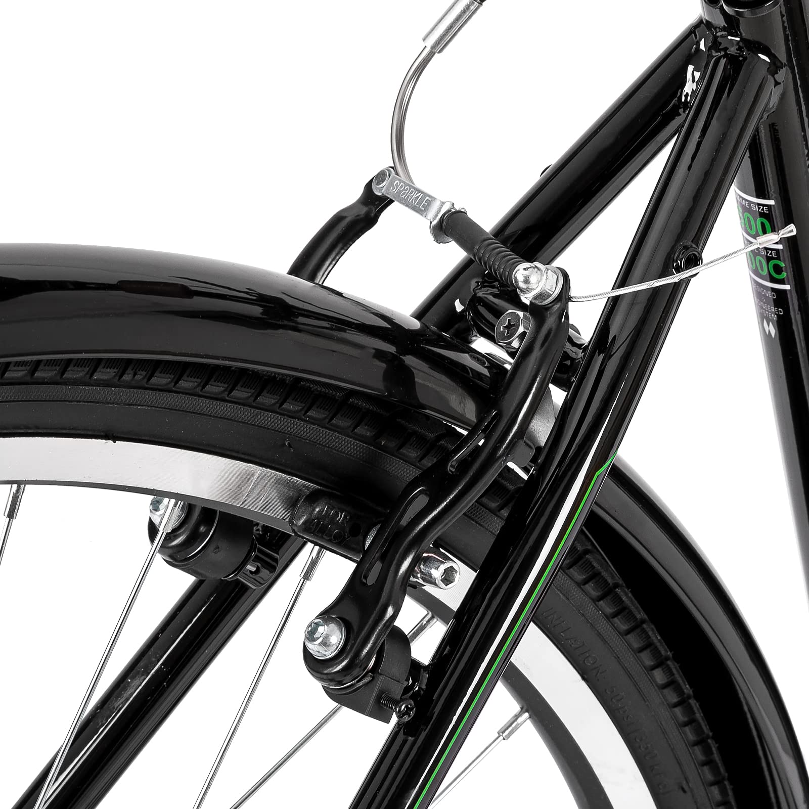 HH HILAND 700C Hybrid Bike, Step-Through or Step-Over Frame Commuter City Bike, 7 speeds Cruiser Bicycle for Men Women