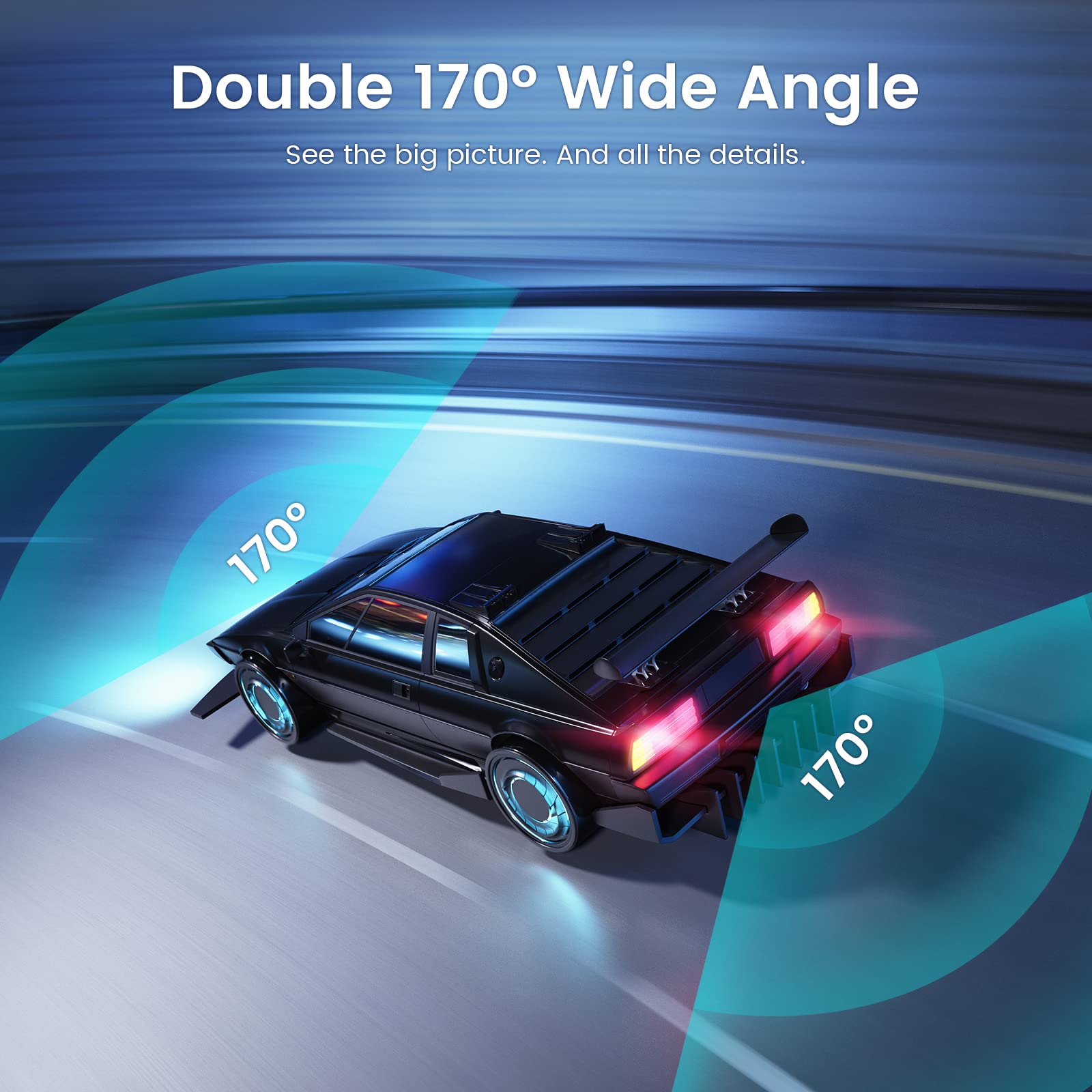 Dash Cam Front and Rear, GKU Dash Cam 1920X1080P FHD Dual Car Camera 170° Wide Angle Backup Dash Camera for Cars,Super Night Vision Car Dash Cam with Parking Mode,Motion Detection,Loop Recording
