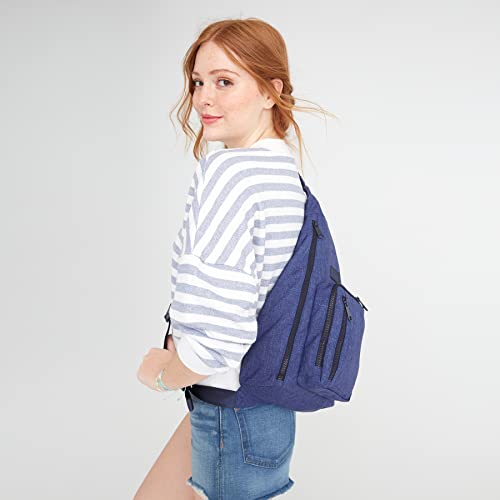 Vera Bradley Women's Recycled Lighten Up Reactive Sling Backpack, Cloud Vine Multi, One Size
