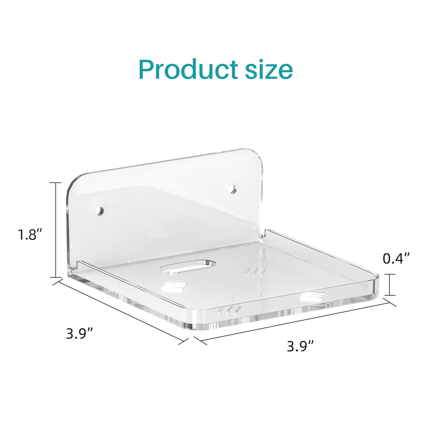 Wall Mount Floating Shelves for 2 Pcs Camera Mini Speaker Shelf Baby Monitor Wall Mount Shelf Other Small Items in Bedroom Bathroom Kitchen Living Room Clear Mini Shelf Flexible Use for Wall Space