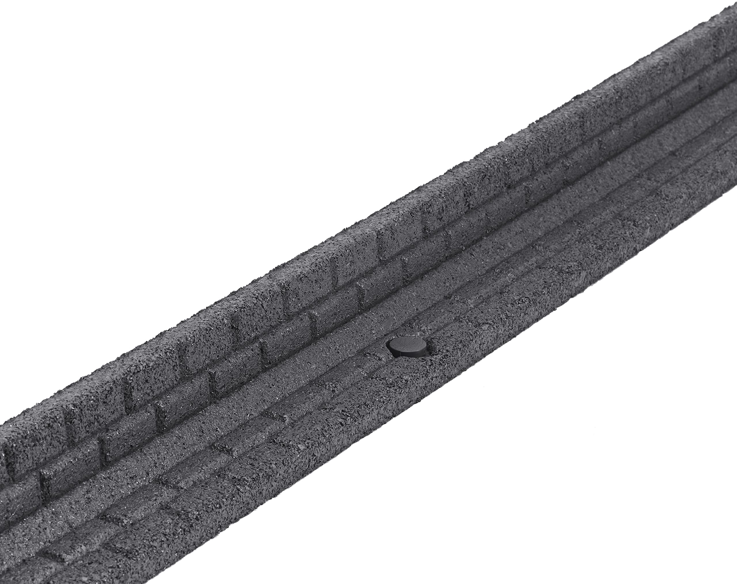 Rubberific Flexible Rubber L Shape Landscape Brick Face Edging Border for Gardens, Lawns, and Landscaping - 6 Pack (Gray)
