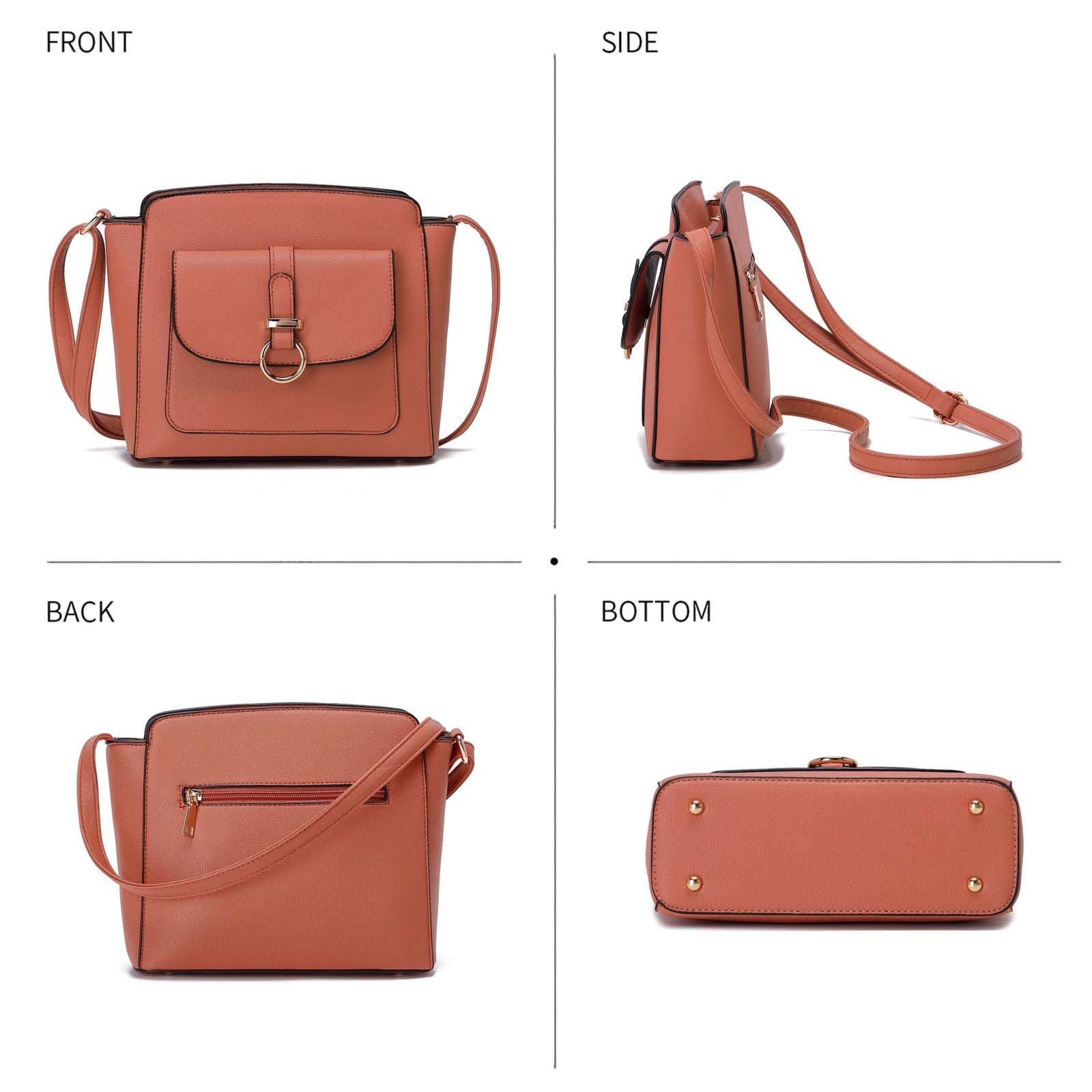 LA TERRE Lightweight Medium Crossbody Bags for Women, Small Crossbody Handbags Vegan Leather Shoulder Bag Purses