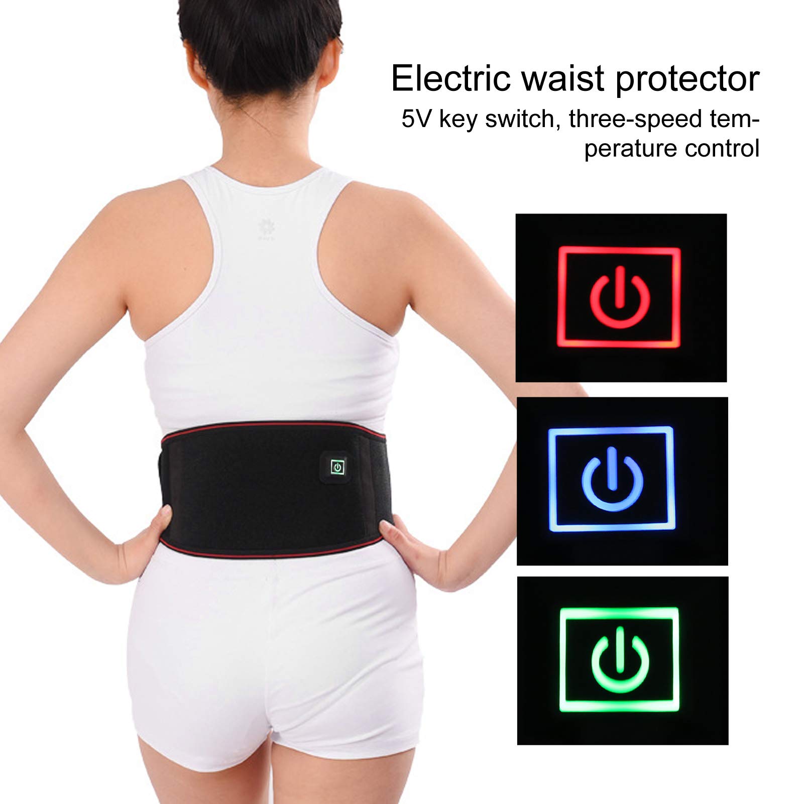 Heating Pad,Heated Waist Belt for Lower Back Pain, Heating Pad Waist,Heating Back Belt Waist Heated Pad Pain Relief Lumbar Support Brace