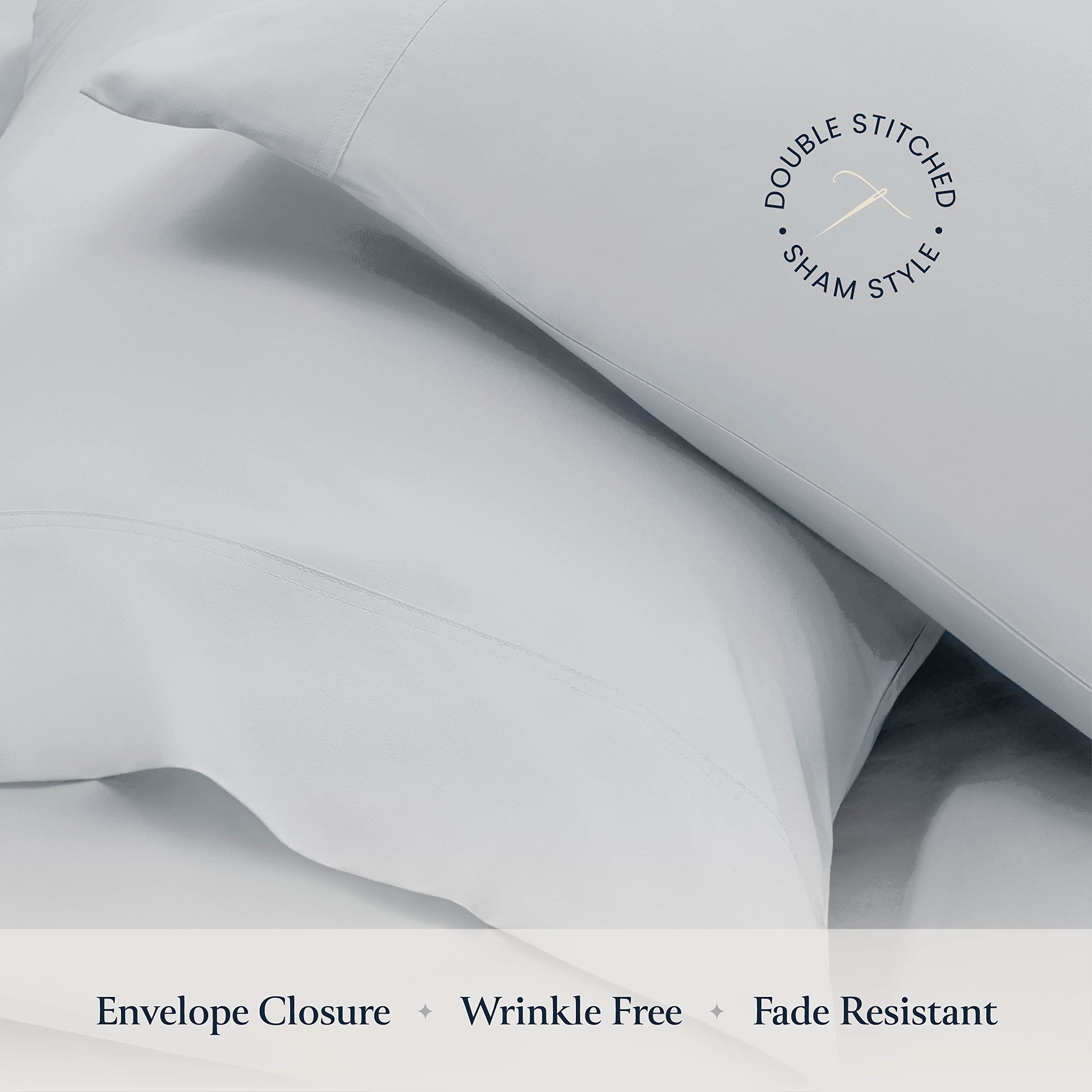 BELADOR Silky Soft Full Sheet Set - Luxury 6 Piece Bed Sheets for Full Size Bed, Secure-Fit Deep Pocket Sheets with Elastic, Breathable Hotel Sheets and Pillowcase Set, Wrinkle Free Oeko-TEX Sheets
