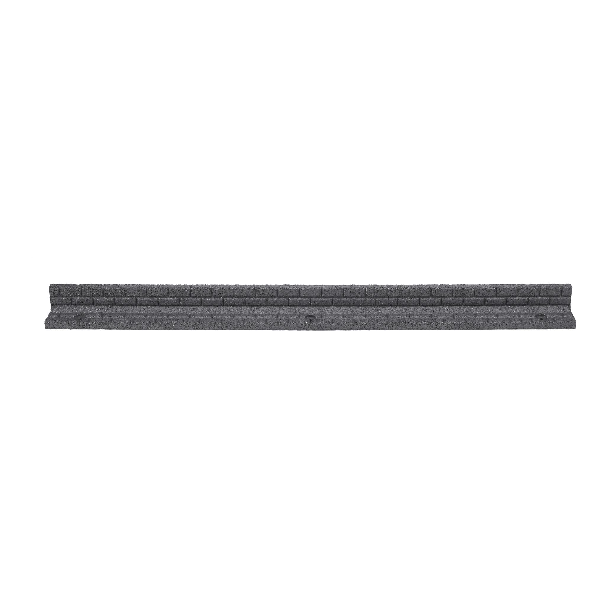 Rubberific Flexible Rubber L Shape Landscape Brick Face Edging Border for Gardens, Lawns, and Landscaping - 6 Pack (Gray)