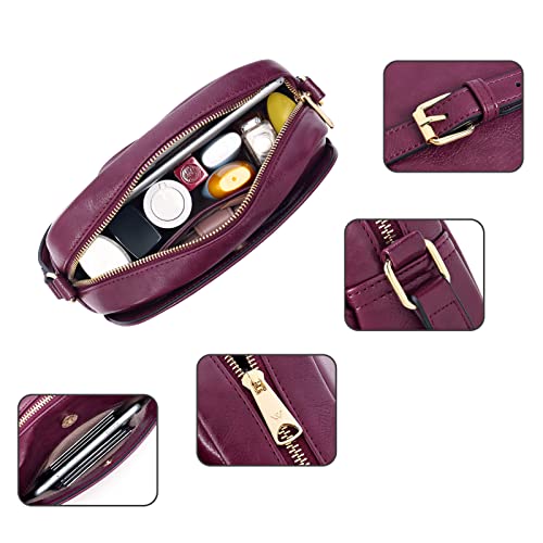 WESTBRONCO Crossbody Bag for Women Vegan Leather Wallet Purses Satchel Shoulder Bags Small Size
