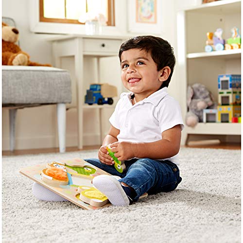 Melissa & Doug K's Kids Hungry Pelican Soft Baby Educational Toy & First Play Touch & Feel Puzzle β Peek-a-Boo Pets