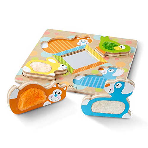 Melissa & Doug K's Kids Hungry Pelican Soft Baby Educational Toy & First Play Touch & Feel Puzzle β Peek-a-Boo Pets