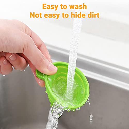 KUFUNG Silicone Collapsible Funnel Set of 4, Small and Large, Kitchen Gadgets Foldable Funnel for Water Bottle Liquid Transfer Food Grade