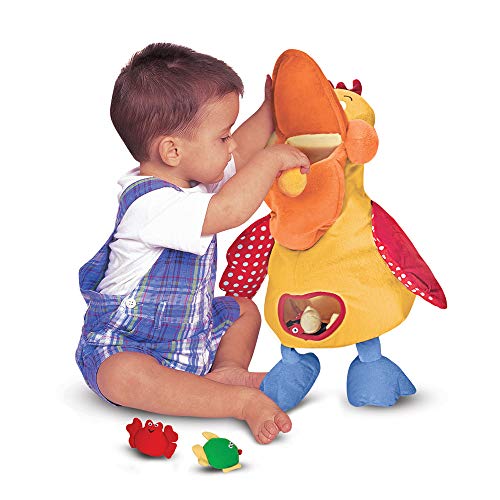 Melissa & Doug K's Kids Hungry Pelican Soft Baby Educational Toy & First Play Touch & Feel Puzzle β Peek-a-Boo Pets