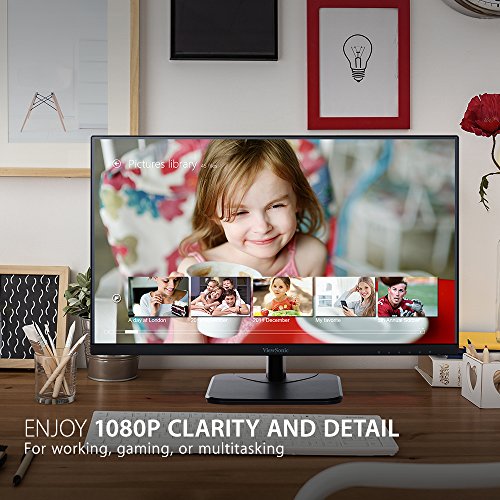 ViewSonic VA2456-MHD 24 Inch IPS 1080p Monitor with Ultra-Thin Bezels, HDMI, DisplayPort and VGA Inputs for Home , Office