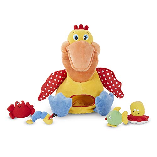 Melissa & Doug K's Kids Hungry Pelican Soft Baby Educational Toy & First Play Touch & Feel Puzzle β Peek-a-Boo Pets
