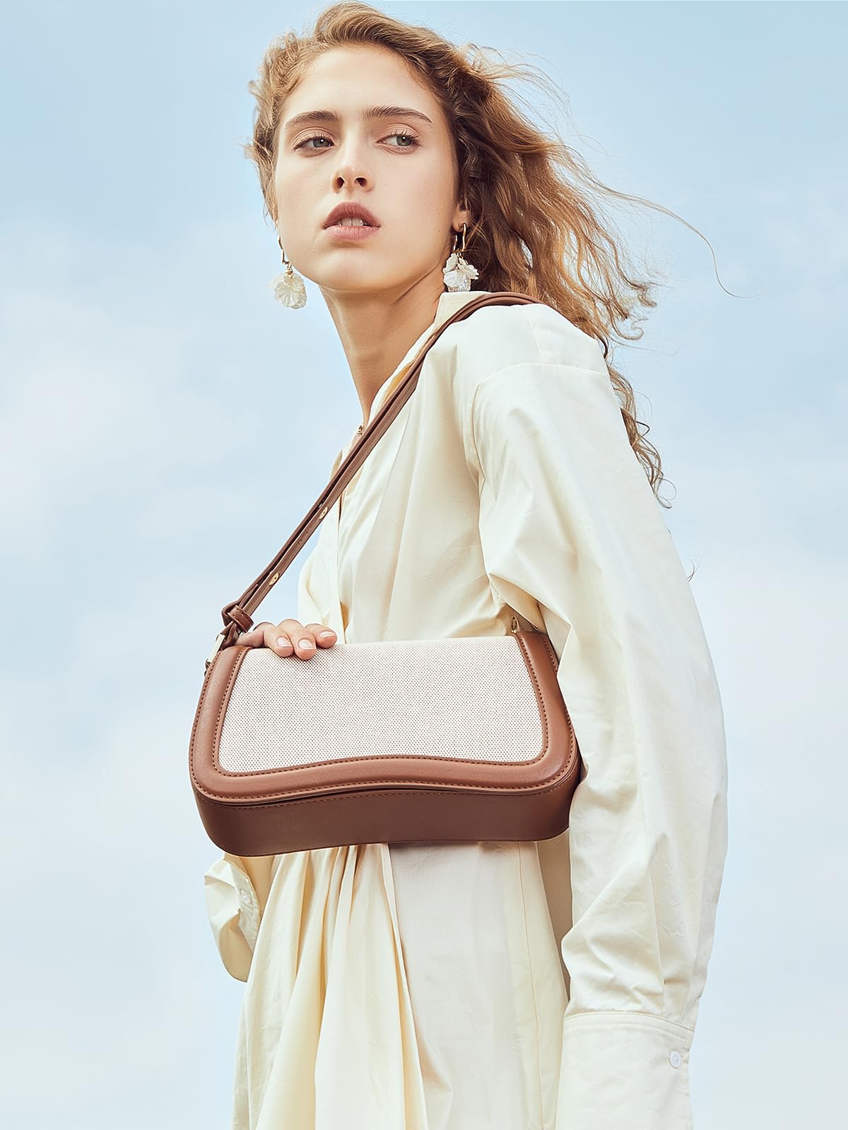 CLUCI Small Shoulder Bags,Purses for Women Vegan Leather Crossbody Handbag Clutch Hobo Purse