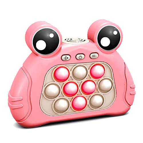 Rapid Push Puzzle Game Machine Pop Fidget Light-Up Squeeze Poppet Sensory Toy Educational Push Pop Bubble Toy Stress Relief Party Favors Puzzle Game for Kids Teens Adults