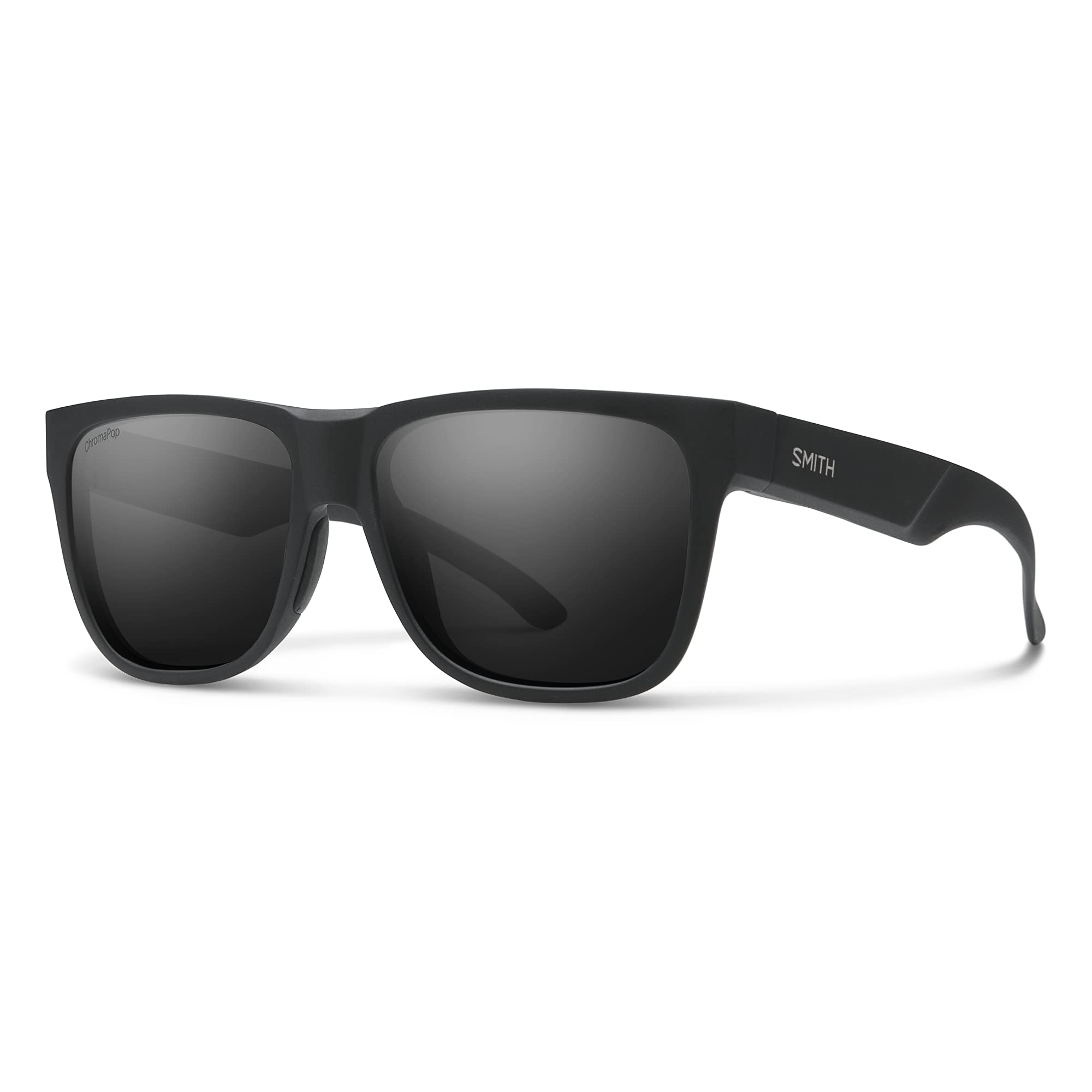 SMITH Lowdown 2 Sunglasses – Performance Sports Active Sunglasses For Running or Everyday Wear – For Men & Women – Matte Black + Black ChromaPop Glass Polarized Lenses