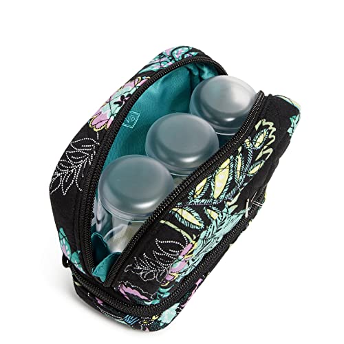 Vera Bradley Women's Cotton Deluxe Travel Pill Organizer, Island Garden - Recycled Cotton, One Size