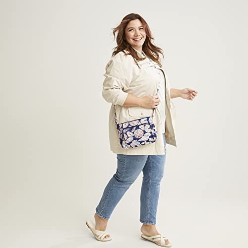 Vera Bradley Women's Cotton Little Hipster Crossbody Purse With RFID Protection, Island Garden - Recycled Cotton, One Size