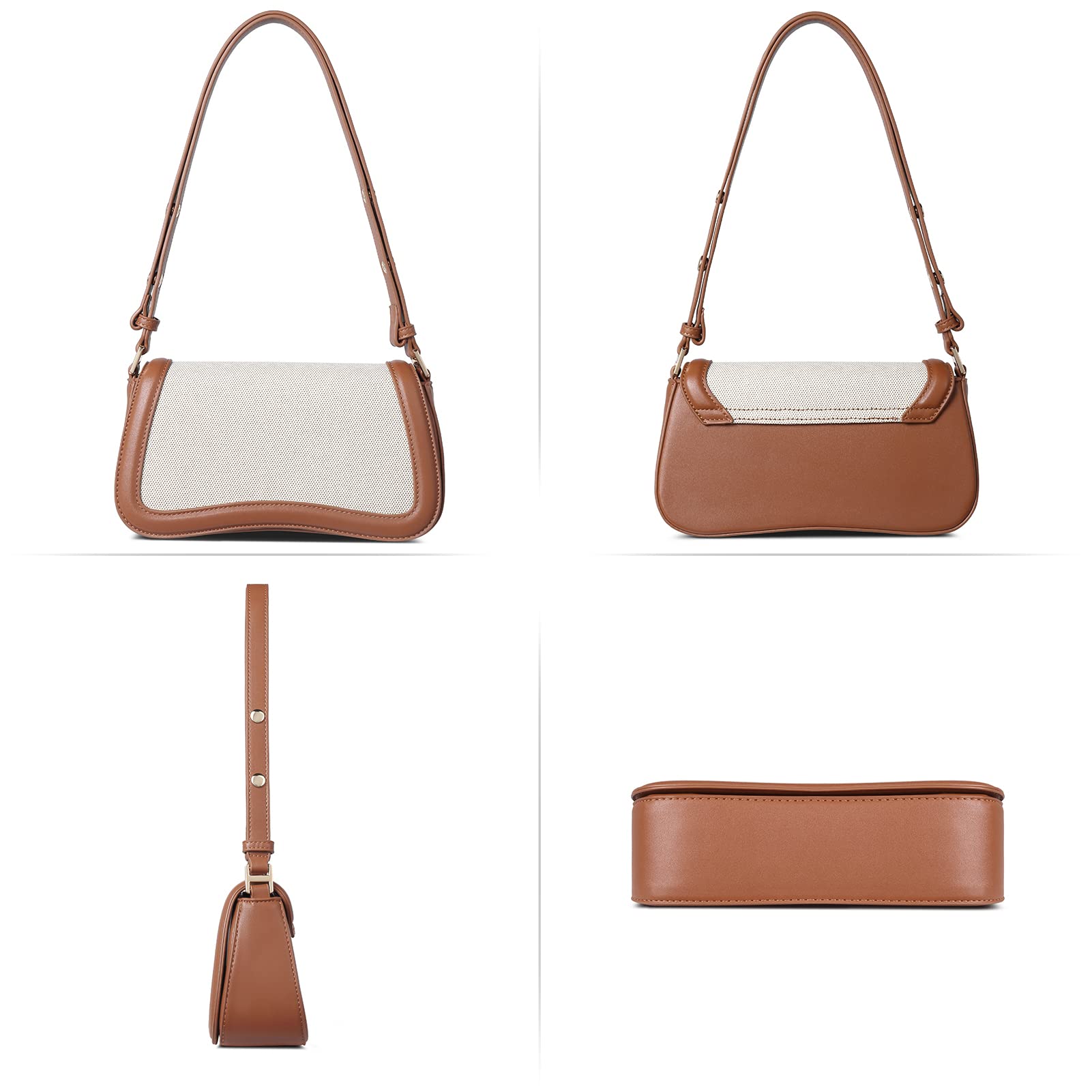 CLUCI Small Shoulder Bags,Purses for Women Vegan Leather Crossbody Handbag Clutch Hobo Purse