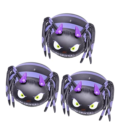 MUSISALY 3pcs Blow Favor Up Plaything PVC Creative Balloon Birthday Giant Spider Halloween Inflate Decorations Outdoor Garden Toys Toy Party Prop Inflatables Yard Home Holiday