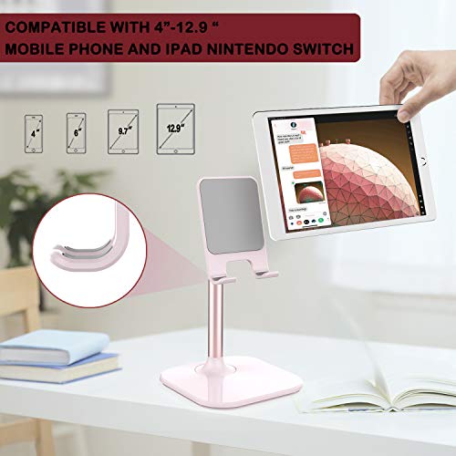 Doboli Cell Phone Stand, Phone Stand for Desk,Phone Holder Stand Compatible with iPhone and All Mobile Phones Tablet Pink