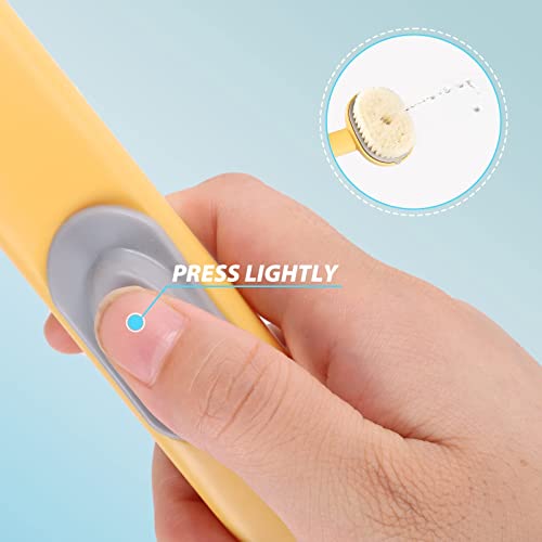 2Pcs Long Handle Bath Massage Cleaning Brush with Soap Dispenser, Body Brush Back Scrubber Storable Body Wash, Exfoliating Bath Brush, Cleaning Massage Brush