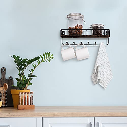 Key Holder for Wall,Key Hooks for Wall, Mail Organizer Wall Mount Key Rack Hanger Holder Decorative Metal Wire Mesh Mail and Key Holder for Wall with Shelf, Entryway, Bathroom, Living Room by DB