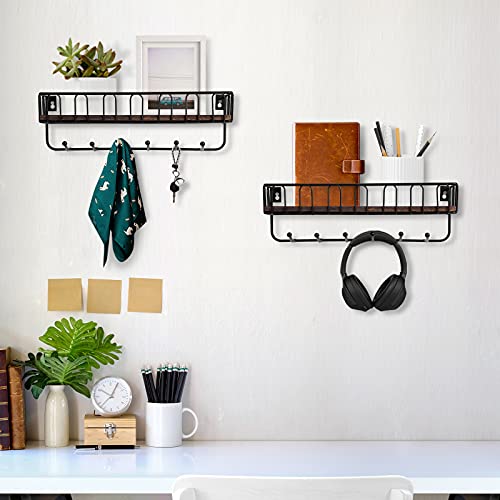 Key Holder for Wall,Key Hooks for Wall, Mail Organizer Wall Mount Key Rack Hanger Holder Decorative Metal Wire Mesh Mail and Key Holder for Wall with Shelf, Entryway, Bathroom, Living Room by DB
