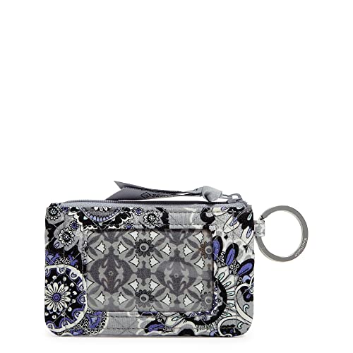 Vera Bradley Women's Cotton Zip ID Case Wallet, Tranquil Medallion - Recycled Cotton, One Size