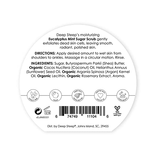 Deep Steep Sugar Scrub, 8oz (Eucalyptus Mint)