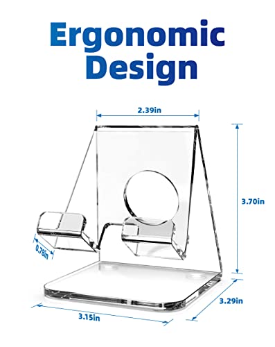 TOPGO Acrylic Cell Phone Stand, Clear Phone Holder for Desk, Office Desktop, Bedside Table, Compatible with iPhone 14/Samsung/Smartphones/iPad Mini