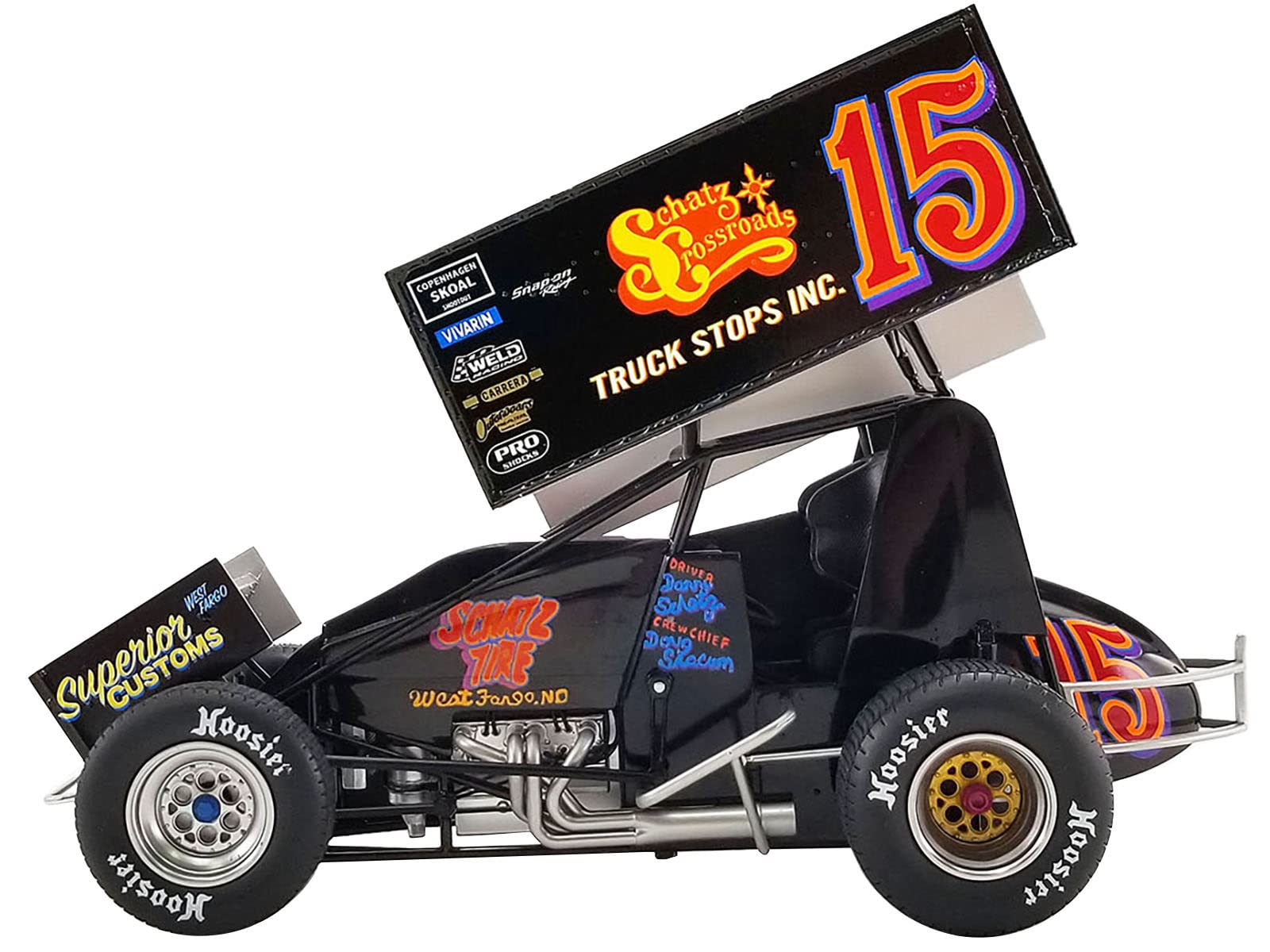 Winged Sprint Car #15 Donny Schatz First 410 Sprint Win Northern Outlaw Sprint Association (1994) 1/18 Diecast Model Car by Acme A1809523