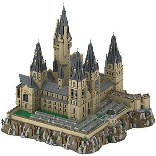 House Building Kit Modular Buildings MOC-30884 Castle Architecture Building Set(Extension Part B) Street View Building Blocks Model Compatible with L-e-g-o(12844 Pcs)