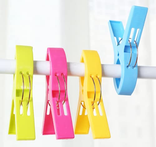 HLLMX 8 PCS Plastic Clip Cloth Clip Towel Clip Chair Clip Prevents Towel, Clothes and Quilt from Blowing Away