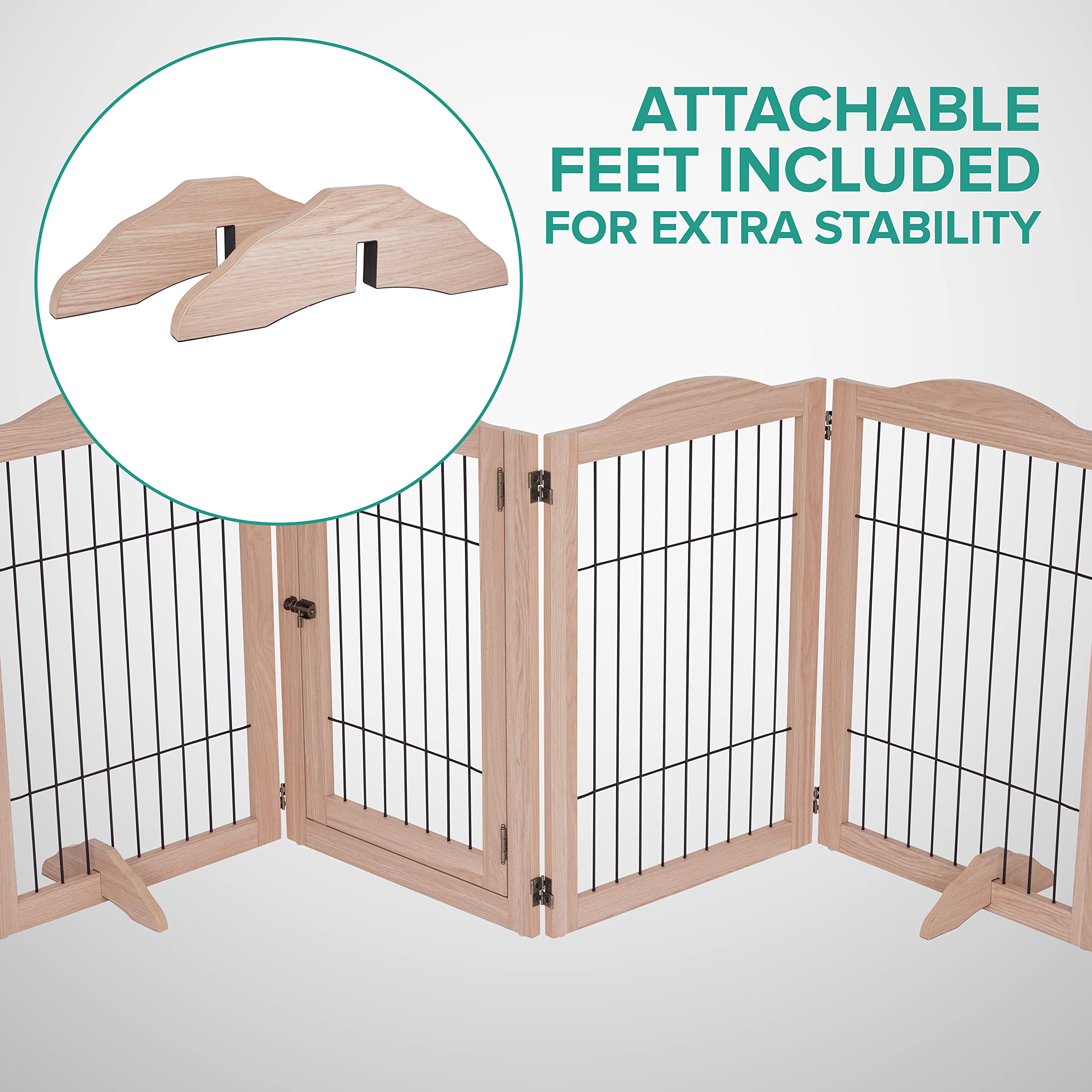 Arf Pets Support for for The Arf Pets Free Standing Wood Dog Gate, Compatible with Model APDGWM4P - Set of 2 Support Feet