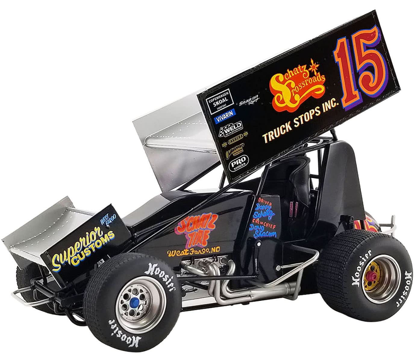 Winged Sprint Car #15 Donny Schatz First 410 Sprint Win Northern Outlaw Sprint Association (1994) 1/18 Diecast Model Car by Acme A1809523