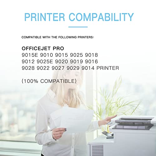 CMTECH Compatible 962XL Ink Cartridges Replacement for HP 962XL 962 XL Work for OfficeJet Pro 9015e 9010 9015 9025 9018 9012 9025e 9020 9019 9016 9028 Printer(Black, Cyan, Magenta, Yellow) 4 Pack