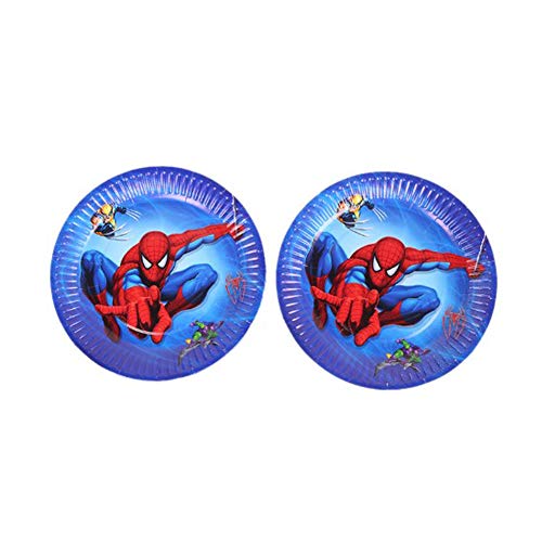 LOVSONG 72 PCS Spider Party Supplies Set Birthday Party Supplies Set Spider Table Cover Set - Serves 10 - Banner Flag , Spider Table Cover, Plates, Spider Cups, Napkins, Fork, Spoon, Knife, Straw
