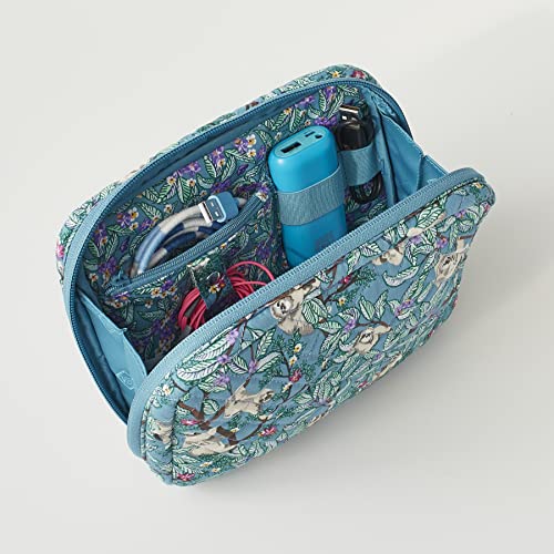 Vera Bradley Women's Cotton Cord Organizer, Sea Air Floral - Recycled Cotton, One Size