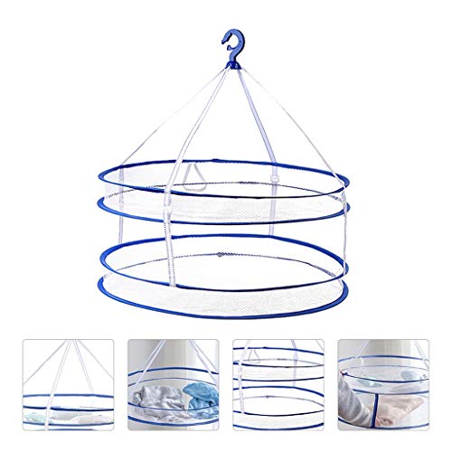 UXZDX Shopping Basket,1pc Mesh Clothes Hanging Dryer Double-Layer Foldable Sweater Drying Basket