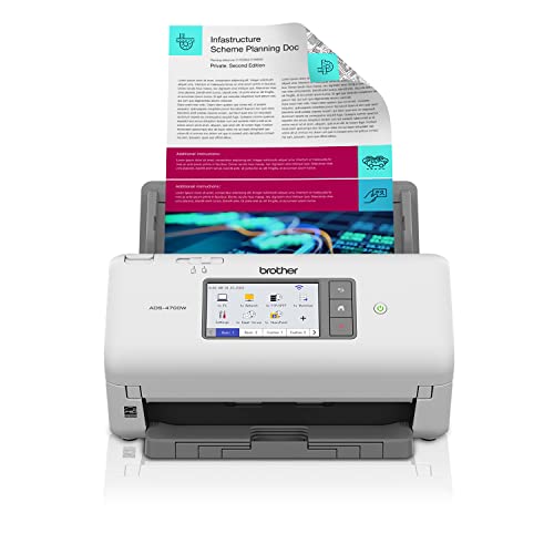 Brother ADS-4700W Professional Desktop Scanner with Fast Scan Speeds, Duplex, Wireless, and Large Touchscreen