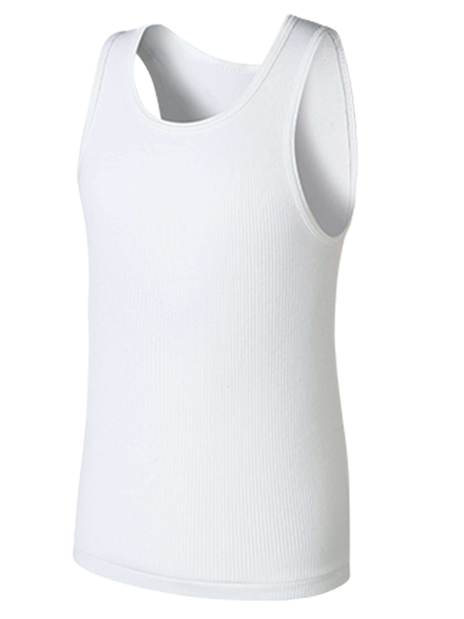 Hanes Boys' Tank Undershirt, EcoSmart Cotton Shirt, Multiple Packs Available, Assorted, Small