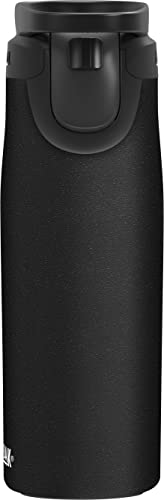 CamelBak Forge Flow Coffee & Travel Mug, Insulated Stainless Steel - Non-Slip Silicon Base - Easy One-Handed Operation - 20oz, Black