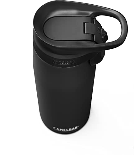 CamelBak Forge Flow Coffee & Travel Mug, Insulated Stainless Steel - Non-Slip Silicon Base - Easy One-Handed Operation - 20oz, Black