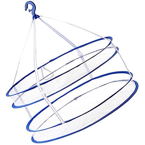 UXZDX Shopping Basket,1pc Mesh Clothes Hanging Dryer Double-Layer Foldable Sweater Drying Basket