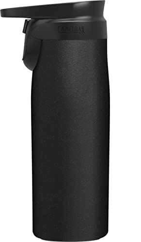 CamelBak Forge Flow Coffee & Travel Mug, Insulated Stainless Steel - Non-Slip Silicon Base - Easy One-Handed Operation - 20oz, Black