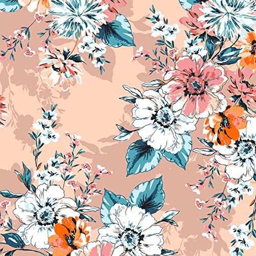 Vera Bradley Women's Performance Twill Zip ID Case Wallet, Peach Blossom Bouquet, One Size