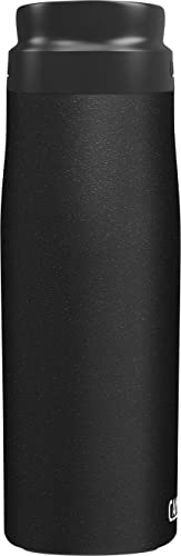 CamelBak Forge Flow Coffee & Travel Mug, Insulated Stainless Steel - Non-Slip Silicon Base - Easy One-Handed Operation - 20oz, Black