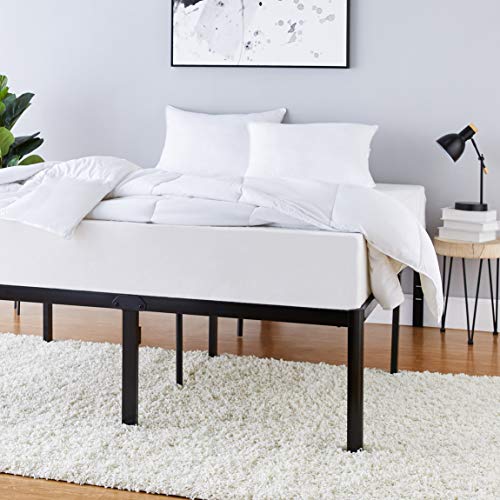Amazon Basics Heavy Duty Non-Slip Bed Frame with Steel Slats, Easy Assembly - 18 inches, Full