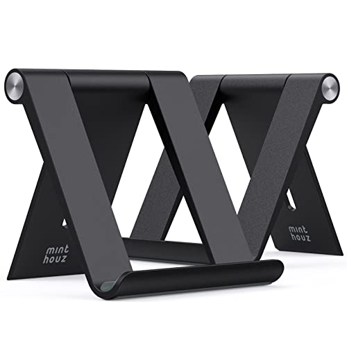 Minthouz Cell Phone Stand for Desk - 2 Pack Phone Holder Compatible with iPhone 14 13 12 Pro Max Mini 11 Xr 8 Plus SE, iPad Mini, Switch, Android Smartphone, Tablets