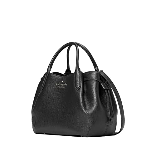 Kate Spade New York Women's Dumpling Pebbeled Leather Small Satchel Bag, Black